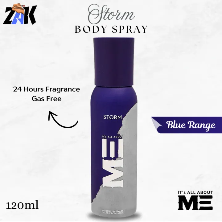 ME Body Spray Storm Blue Range - Gas Free - Body Spray - Storm Body ...