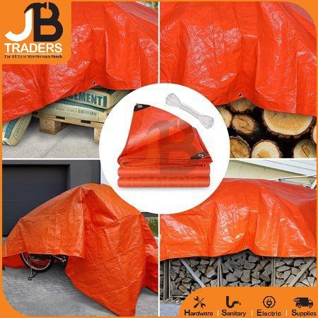 Waterproof Orange Tarpal Heavy Duty PVC Tarp, for Canopy Tent, Boat ...