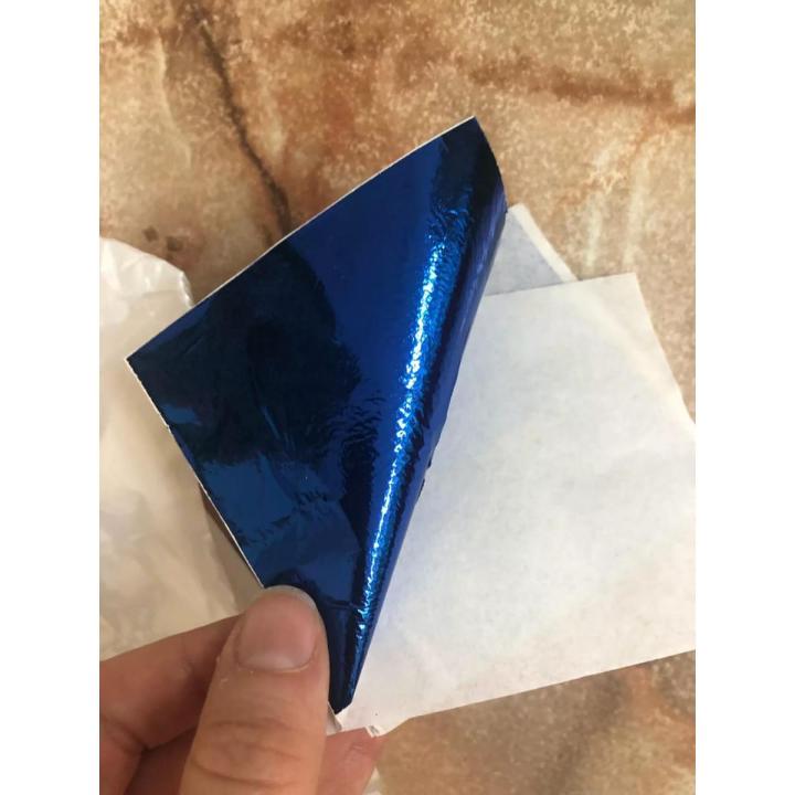 Pack of 2, 4, 6, 8, 10 Gold Foil Leaf Paper COLOR BLUE 8*8.5cm So_nay ...