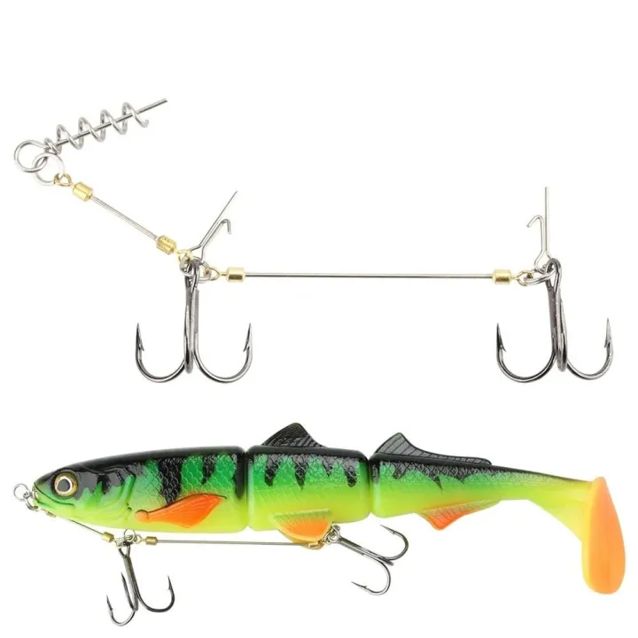 Sharp With Screw Pin String Fishing Hook Assist Hook Steel Wire Treble ...