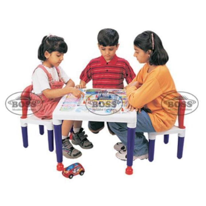 Boss B-225-PP Full Plastic Baby Set Play Table with 2 Chairs And A ...