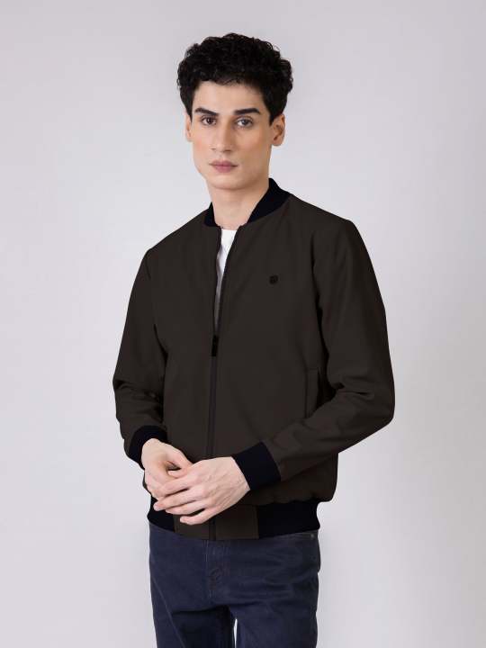 Brumano Dark Brown Everyday Bomber Jacket For Men - Winter Jackets For ...