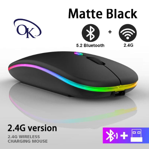 Wireless And Blutooth Mouse With RGB Lighting | Daraz.pk