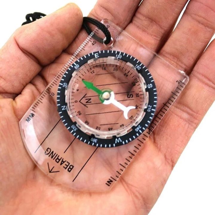 【HOT】 Outdoor Transparent Acrylic Mini Scale Compass Travel Adventure ...