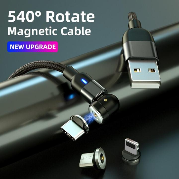 3m Magnetic Cable 540 Degree Rotate USB Type C Charging Cable Long Usb ...
