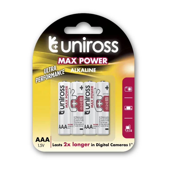Uniross 4 AAA Max Power Alkaline Battery Cells | Daraz.pk