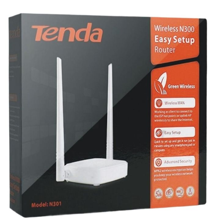 BRAND NEW BOX PACK TENDA N301 / ROUTER / WIRELESS N300 EASY SETUP ...