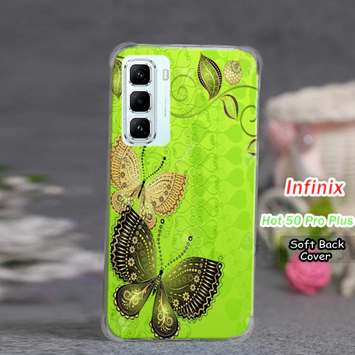 Infinix Hot 50 Pro Plus Pouch Cover - Butterfly Soft Back Cover Case ...