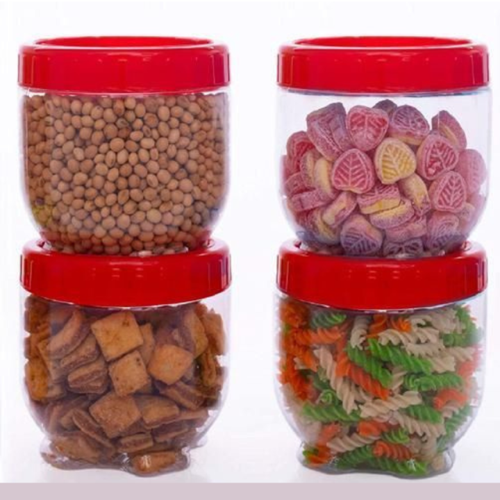 Pack of 4 - Airtight Plastic Food Storage Interlock Container | Daraz.pk