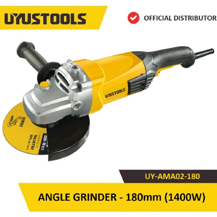 Angle Grinder 1400W 180MM Disc Diameter with Soft Grip Handle UYUSTOOLS ...