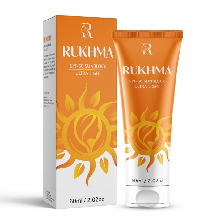 Rukhma SPF-60 Sunblock 60gm | Daraz.pk