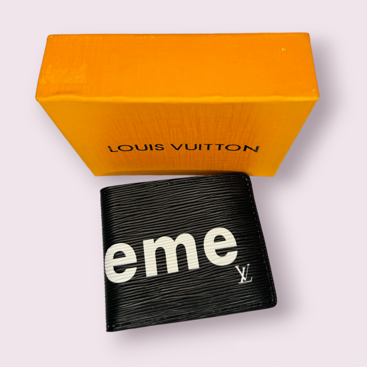 LV340 Supreme Genuine Leather Slim Bifold Wallet for Men - Original ...