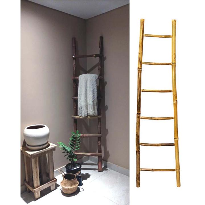 Hot Sale France Bamboo 6 Feet Height wood Ladder Towel Rack | Daraz.pk