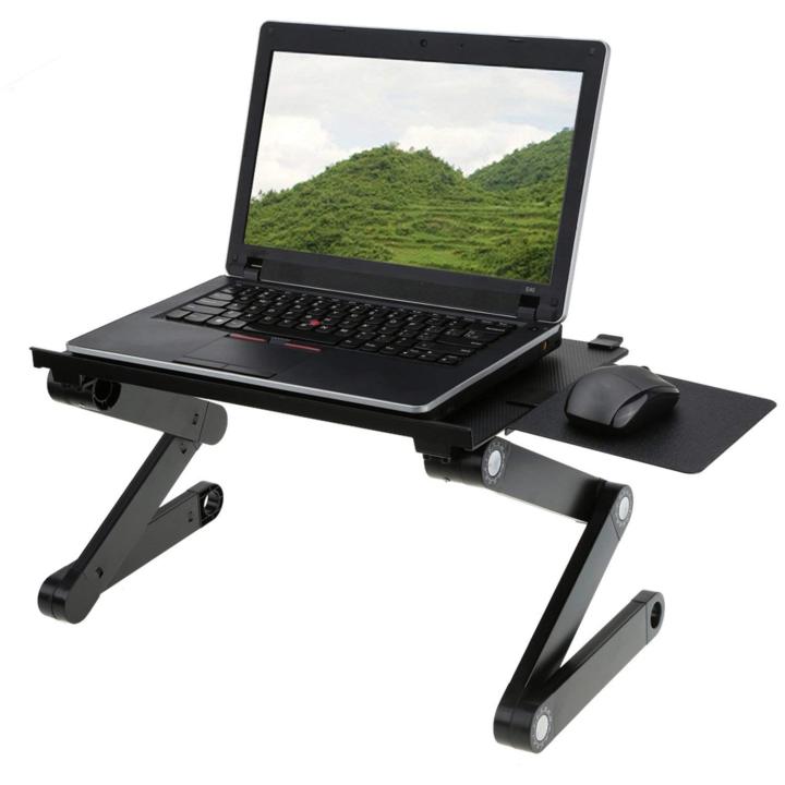 T8 Laptop Table Stand with Mouse Pad & 2 Cooling Fan | Daraz.pk