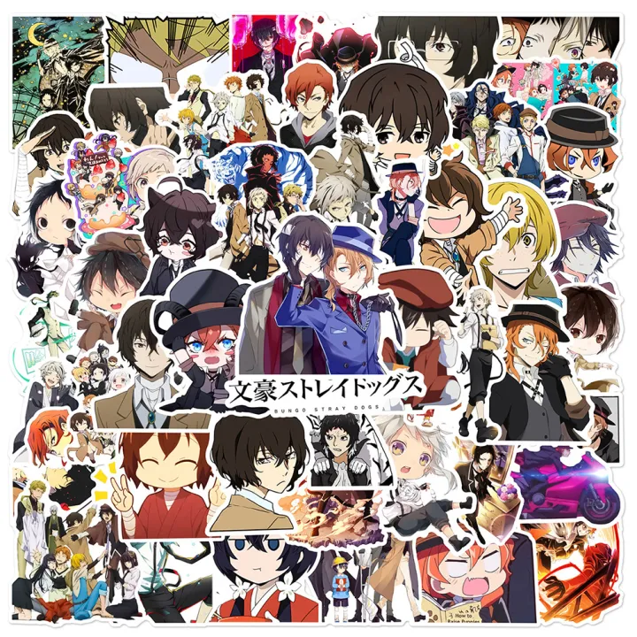 10/30/50pcs Cool Bungou Stray Dogs Anime Stickers Dazai Chuuya Decals ...