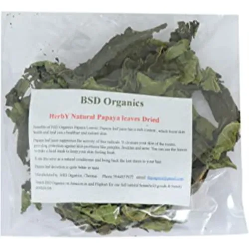 BSD Organics HerbY Natural Papaya leaves Dried/Papita patta/Pappali ilai for Tea, Juice, Skin ...