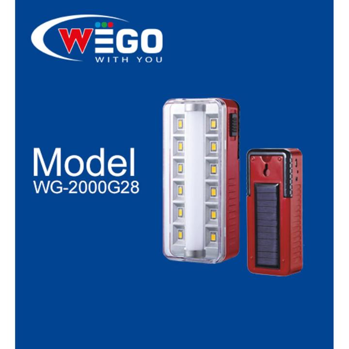 WEGO Rechargeable Light With Solar Panel WG-2000G28 | Daraz.pk