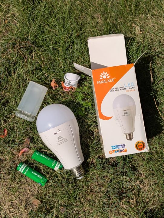 20W Screw-Type Rechargeable Emergency LED Bulb with Dual Rechargeable ...