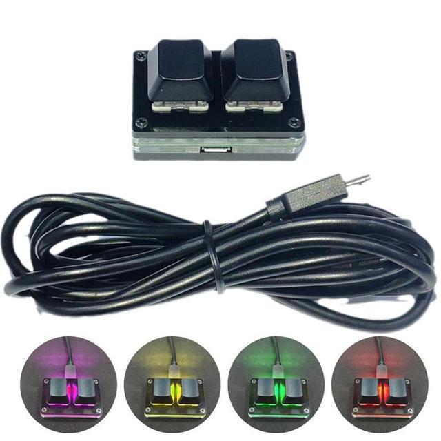 Black Rgb Usb Keypad 2 Key Copy And Paste One Key Password Multiple Key Combinations Custom