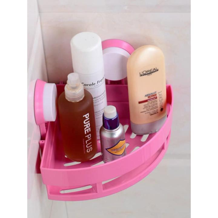 Wall Corner Rack Strong Suction Type Triangle Shaped Rack -1 pc | Daraz.pk