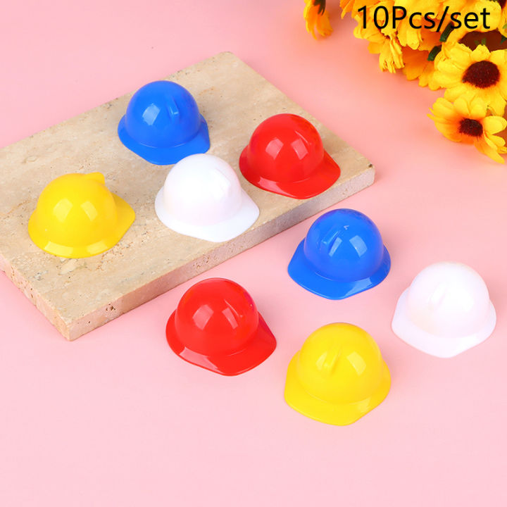 10Pcs Mini Doll Helmet 1:12 Dollhouse Miniature Safety Helmet Model ...