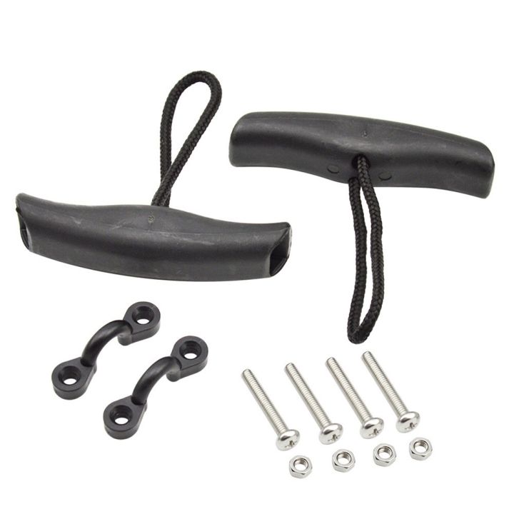 2 Pcs Kayak Carry Handle Pull Handle T-Handle + 2 Pcs Kayak Pad Eyes ...