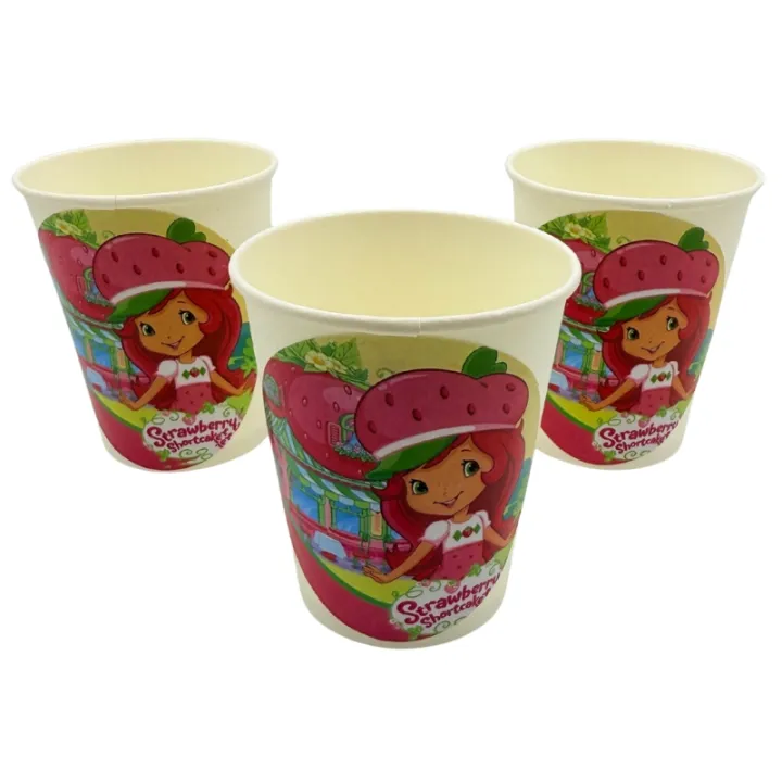 Strawberry Shortcake Paper Cups - 200 ml - Strawberry Shortcake Themed ...