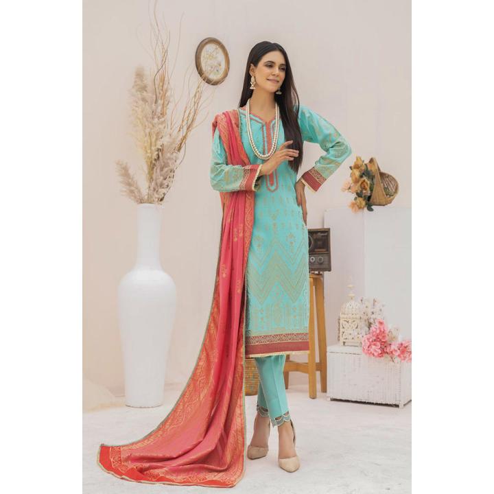 Ksc-05 -Safwa Kaizen Jacquard 3-Piece Safwa 3 Piece Unstitched Fabric ...