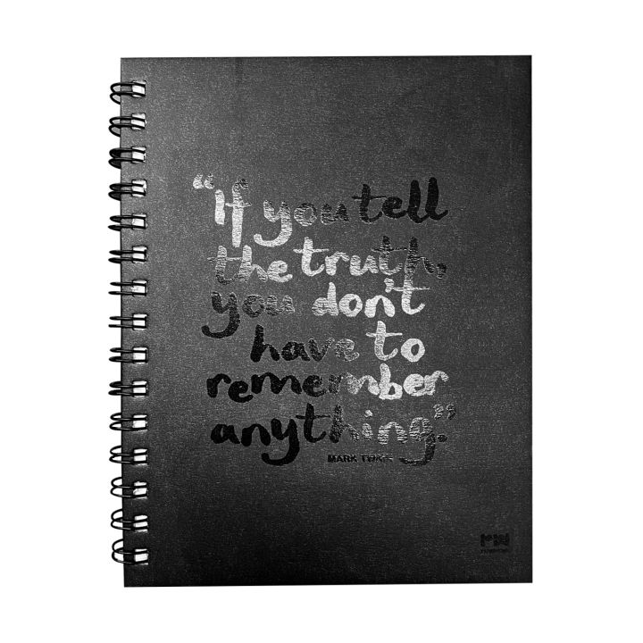 Spiral Notebook A5 Black UV Coated Matt Laminated - The Truth ...