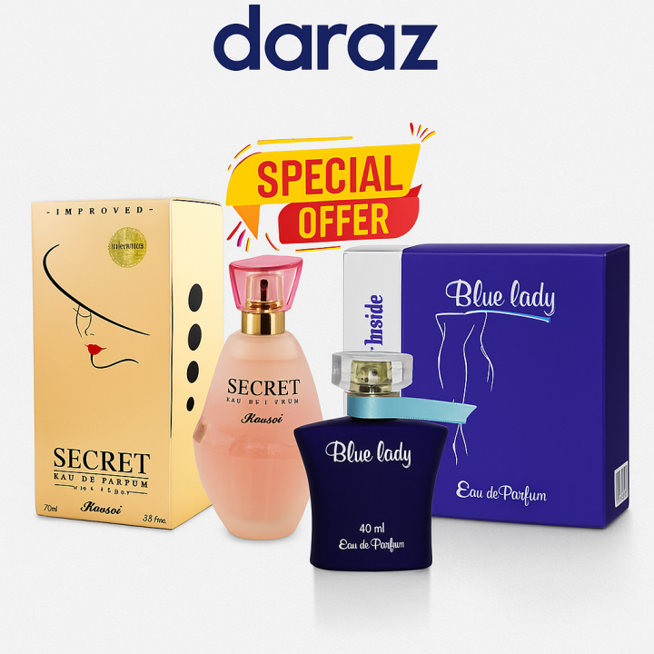 Pack of 2 Impression Of Blue Lady & Secret Perfume for Women Eau De ...