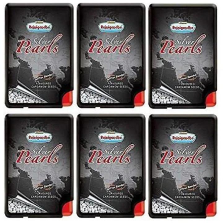 Pack of 6 Rajnigandha Silver Pearls Saffron Blended Flavored Cardamom ...