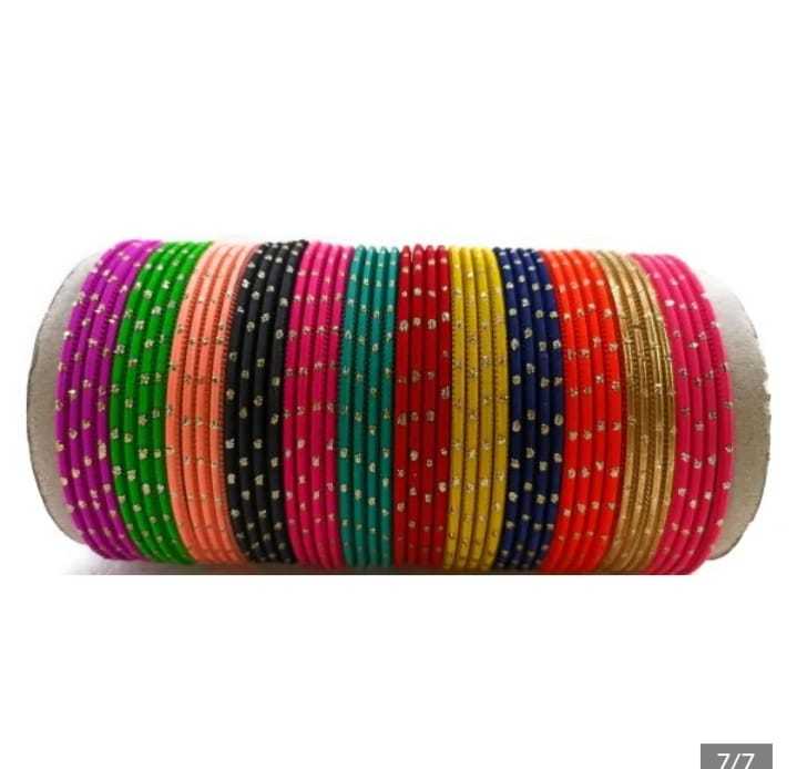 Eid Special Glitter Metal Bangles Set for Girls & Women | Shiny ...