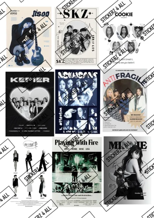 KPOP GIRL IDOLS AESTHETIC uncut sticker sheet A6 size based on popular ...