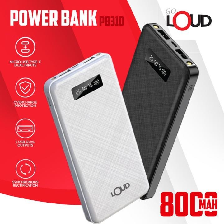Power Bank Slim Smart With Dual Port 8000-MAH With Torch | Smart ...