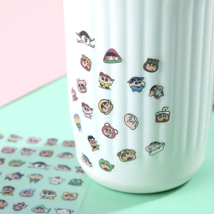 56Pcs Crayon Shin-chan Cartoon Sticker Cute Trunk Notebook Decorate ...