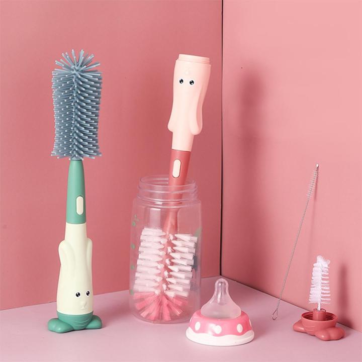 Pacifier Bottle Brush Set Baby Cleaning Set Silicone Cup Brush Cleaning ...