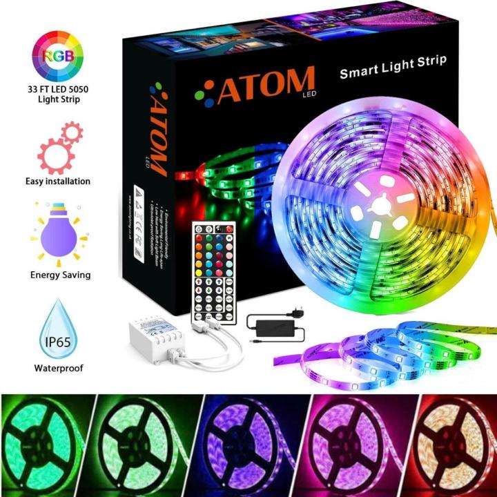 LED RGB LED Strip 24V IP65Waterproof 5050 60LEDs/m 10 Meter with Remote ...