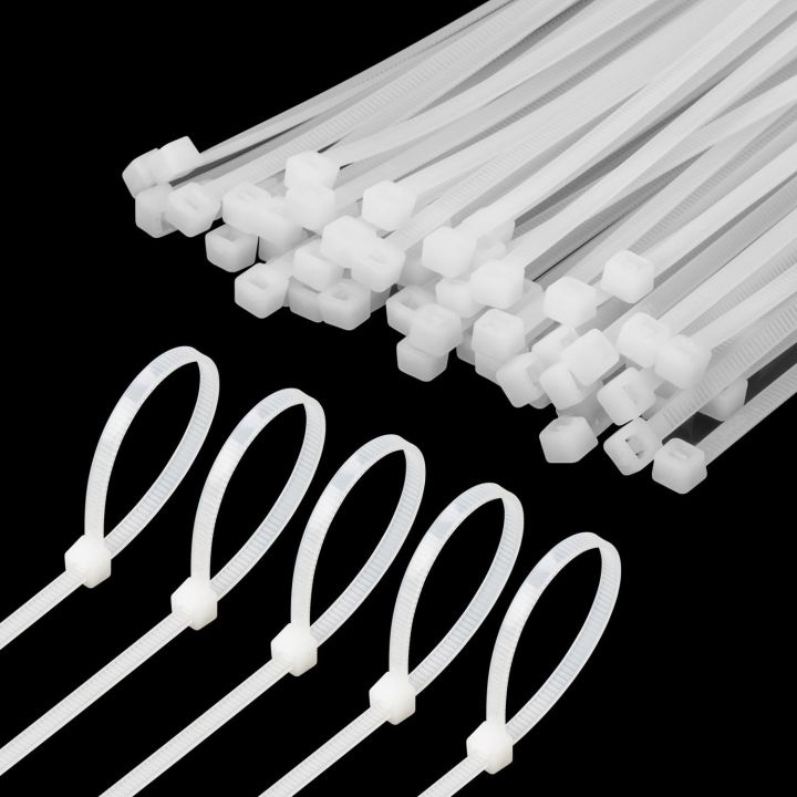 Instaorder - 50 Pack- Zip Cables, Nylon Cable Ties Black/White, 4,6,8 ...