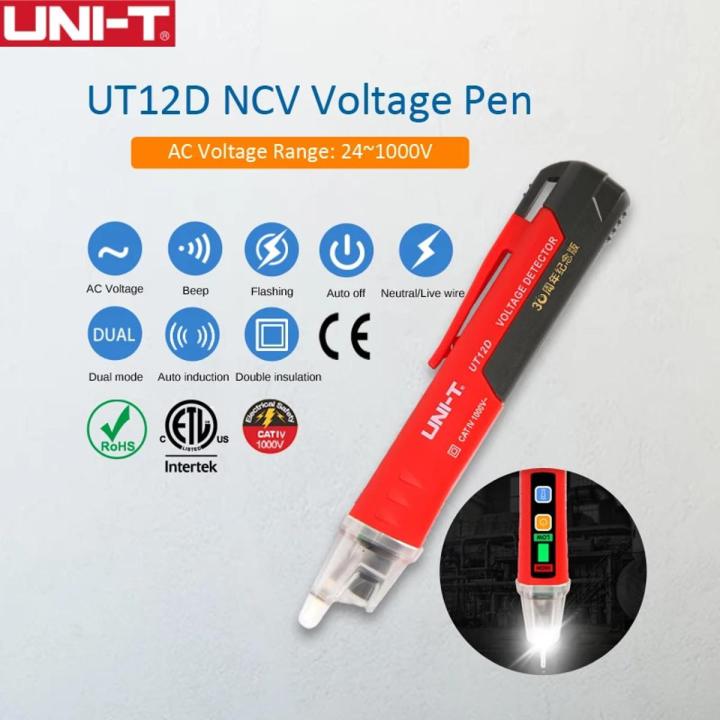 UT12D AC Voltage Detector Non-contact Voltage Pen Tester 24V-1000V ...