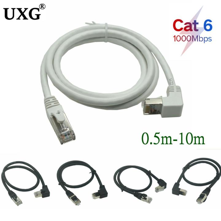 CAT6 Round Ethernet Cat 6 Lan Cable RJ 45 Network Patch Cord Right ...
