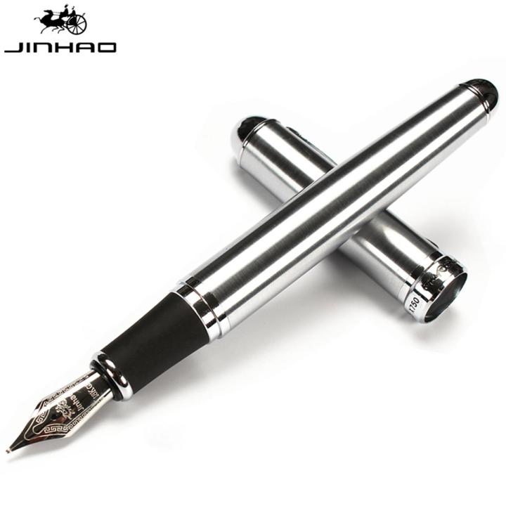 Jinhao X750 Silver Stainless Steel Medium 18KGP Nib Fountain Pen | Daraz.pk