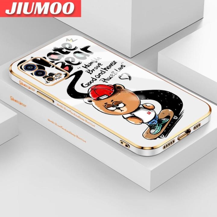 JIUMOO For OPPO A55 4G Case Fashion Skate Bear Side Design Phone Case ...