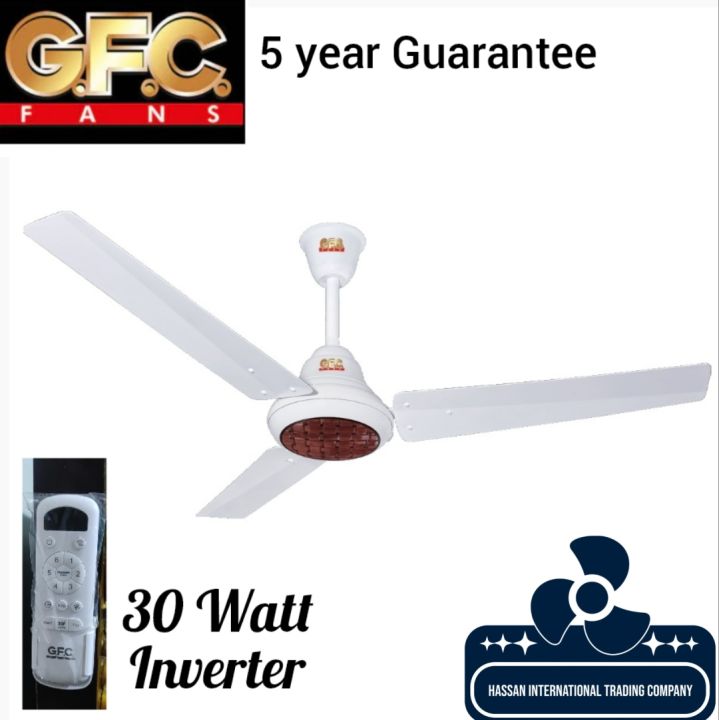 GFC Ceiling Fan AC 30 Watts RAVI PLUS Model 56'' Energy Saver Inverter ...