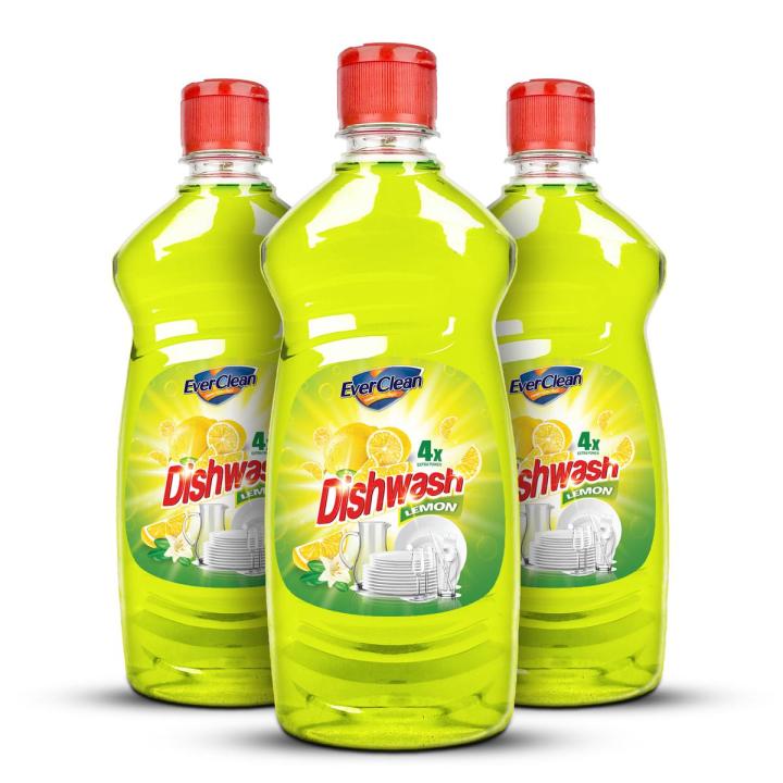 Ever Clean Lemon Dishwash - Liquid Dishwash - Dish Cleaner - Extra Clean Dishwash 500ml Bottle ...