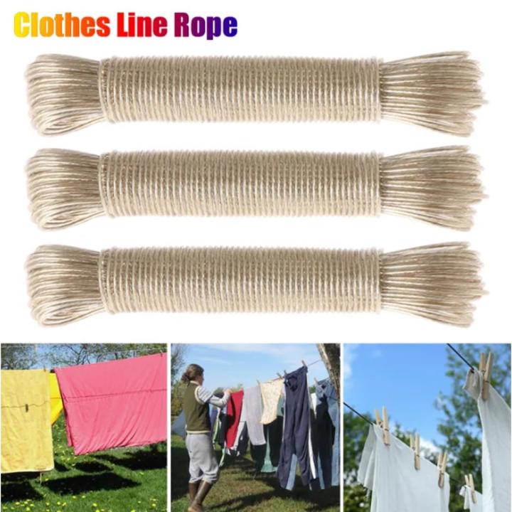 Laundry Accessories 20m Extra Strong PVC Coated Clothesline Metal Wire ...