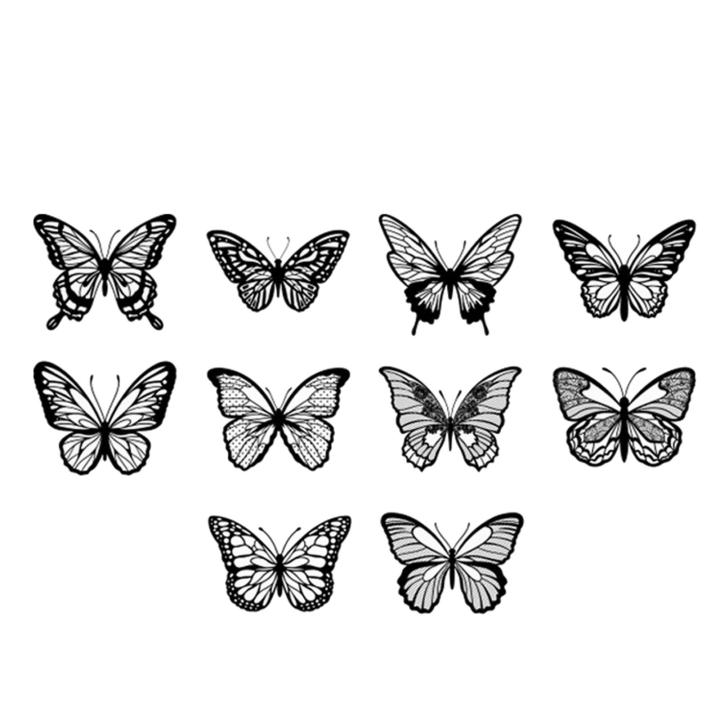 Cosme erfly Sticker Set 20 Pcs Metallic erfly Stickers for Sbooks ...