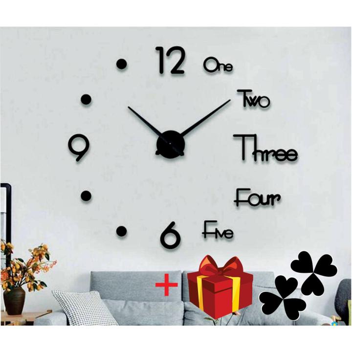 New attractive wall clock, DIY 3d Wall Clock - Acrylic Wall Clock, Clock Wall - Clocks for Rooms ...