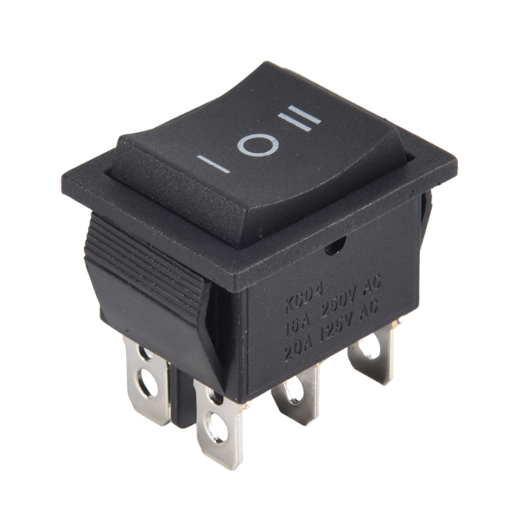 6-Terminals 3 Position ON/OFF/ON DPDT Boat Rocker Switch 16A 250VAC 20A ...