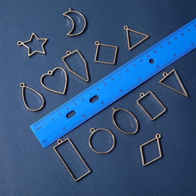 Open Bezels for Resin, 6/8/10Pcs Hollow Frame Pendants Resin Craft ...