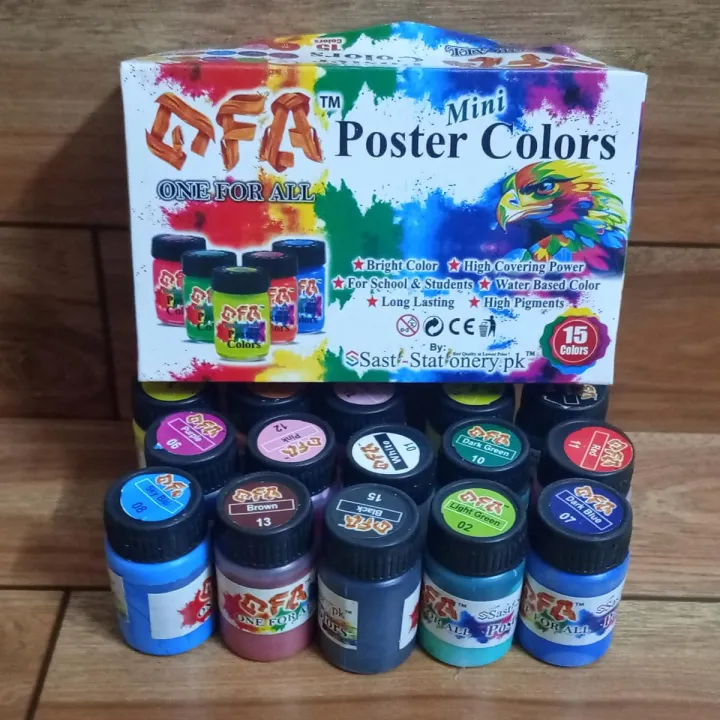 15 pcs mini poster color set - 15 OFA Poster Color Mini / Colors - 15 ...